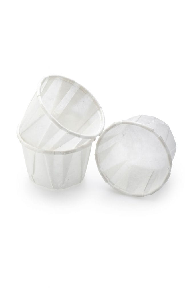 Disposable Waxed Paper Medicine Pots | Origin Pharma Packaging